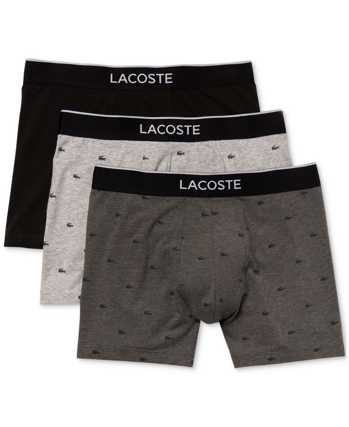 Click here for Lacoste Mens 3-Pack Regular-Fit Stretch Mini-Croc... prices