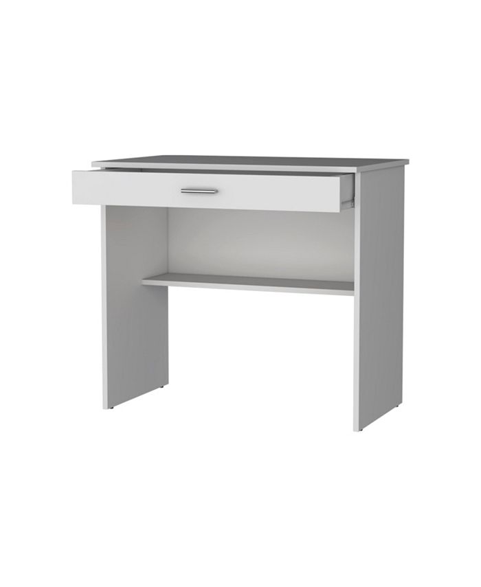FM FURNITURE Kaylor Storage Desk, Modern Design with Drawer and Shelf ...
