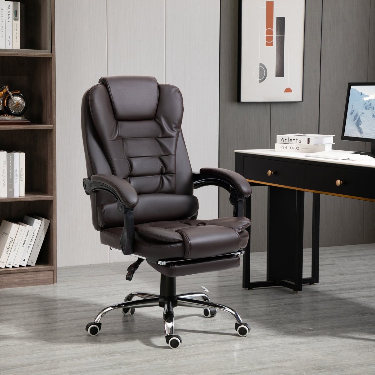 Click here for Homcom Executive Office Chair with Footrest  Padde... prices