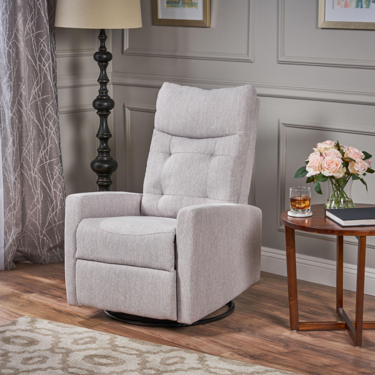 Click here for Streamdale Contemporary Push-Back Recliner with Gl... prices