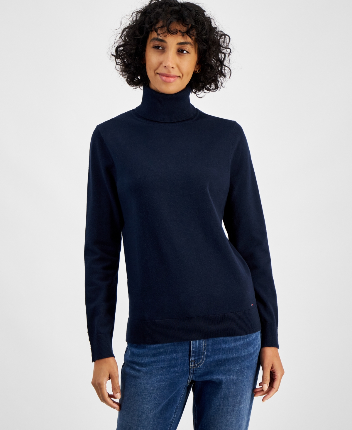 Click here for Tommy Hilfiger Womens Cotton Turtleneck Sweater -... prices