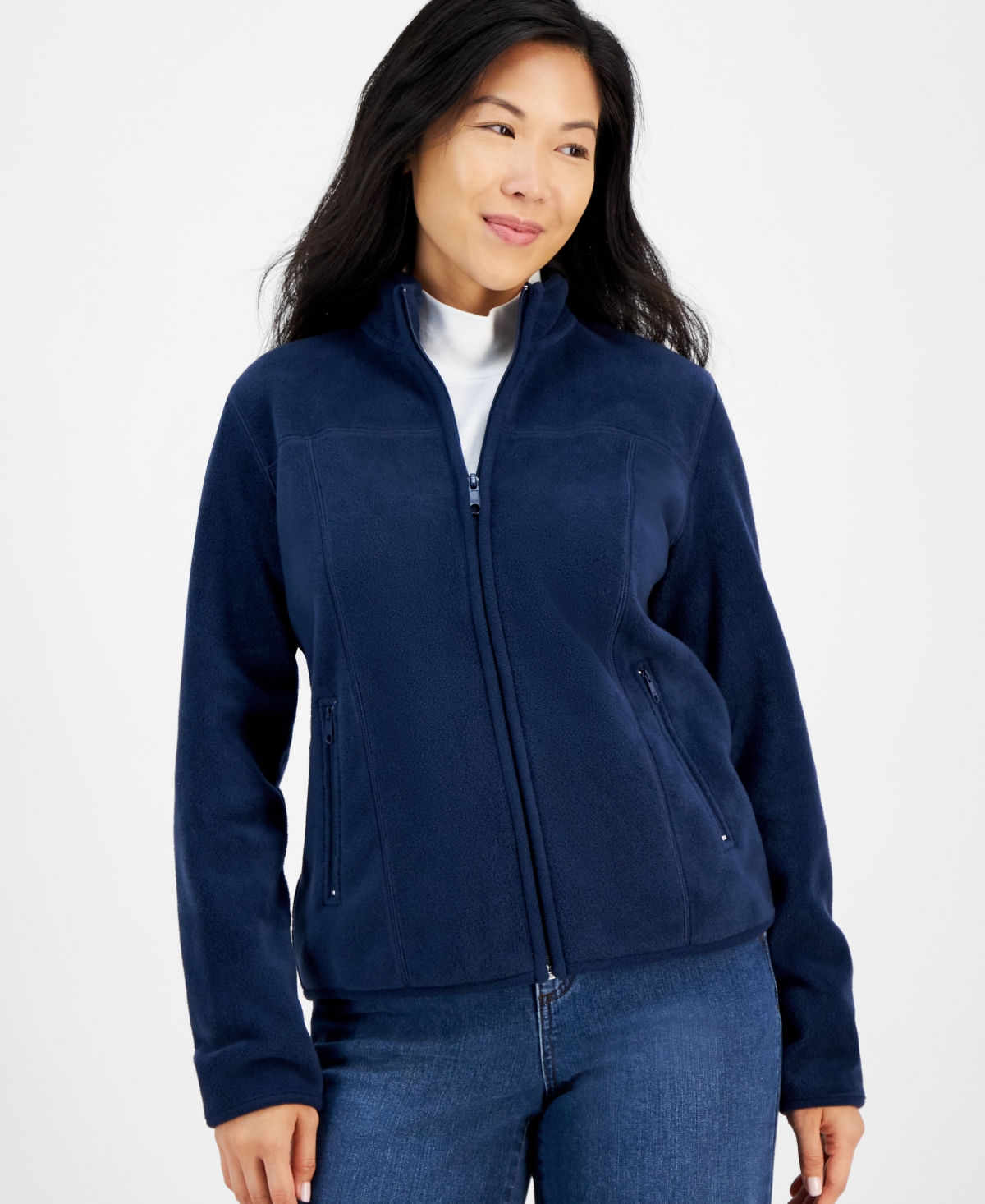 Click here for Style & Co Petite Polar Fleece Zip-Front Jacket  C... prices