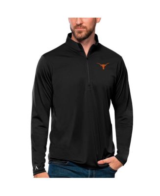Antigua Men's Black Texas Longhorns Tribute Quarter-Zip Top - Macy's