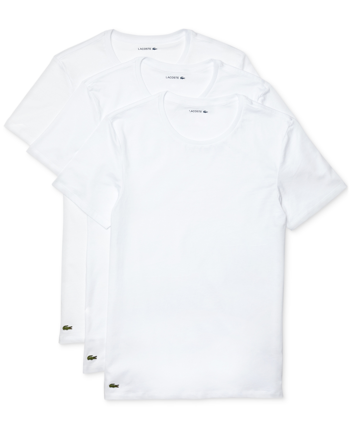 Click here for Lacoste Mens 3-Pack Slim-Fit Crewneck Undershirts... prices