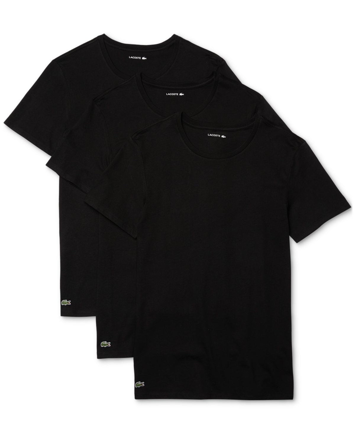 Click here for Lacoste Mens 3-Pack Slim-Fit Crewneck Undershirts... prices