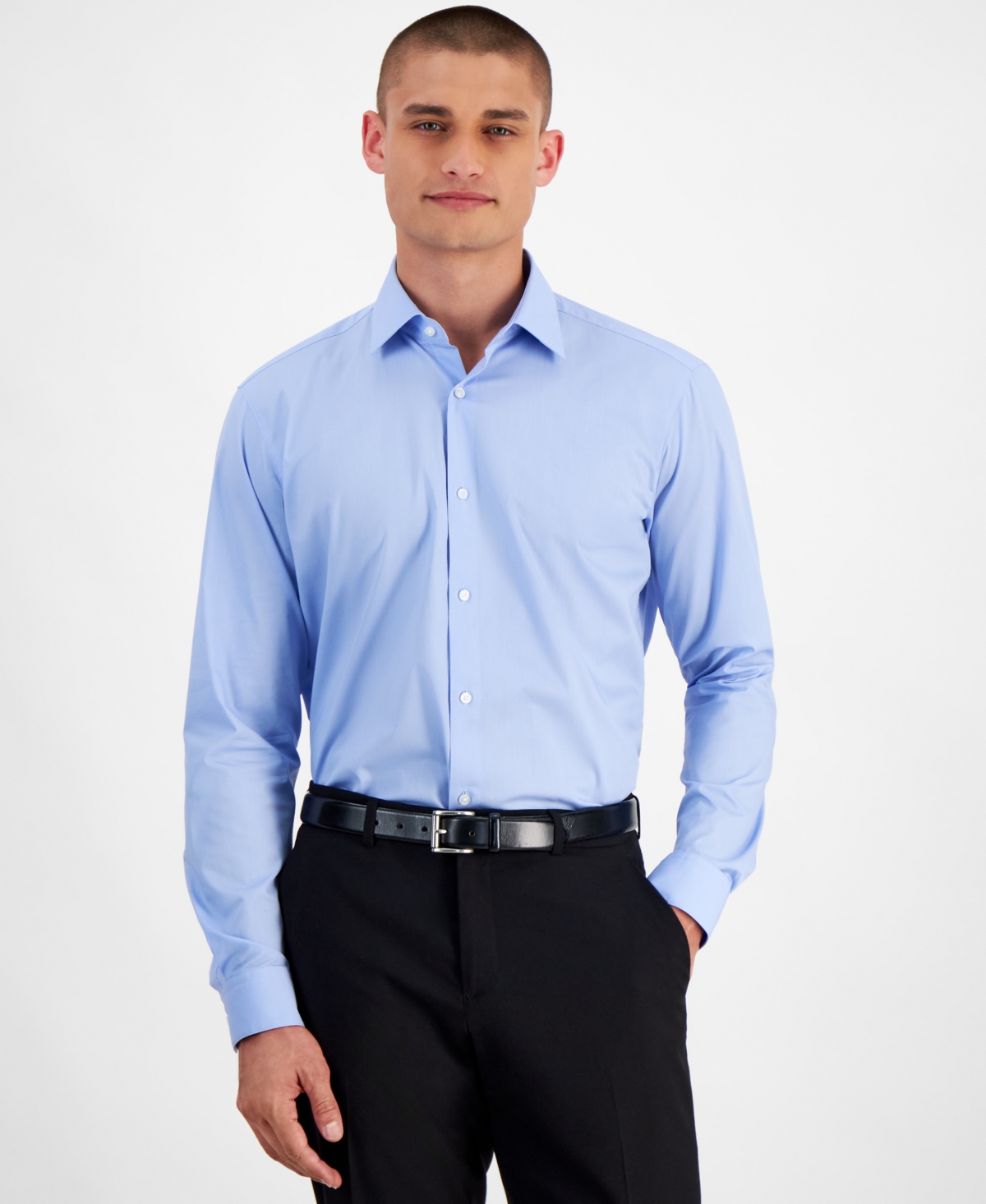 Click here for Hugo by Hugo Boss Mens Modern-Fit Dress Shirt - Li... prices