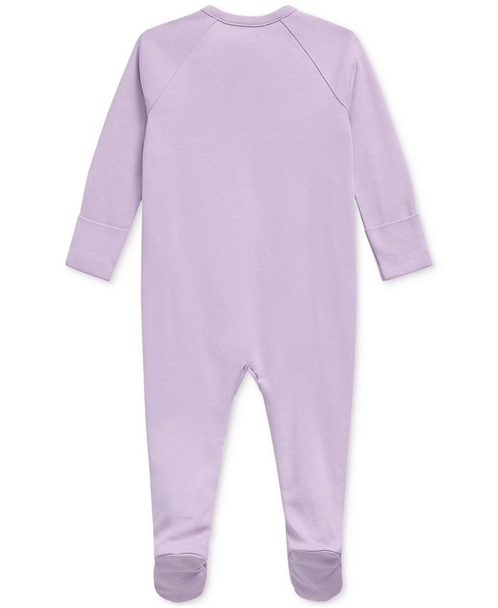 Polo Ralph Lauren Baby Girls Cotton Interlock Footed Zip Coverall - Macy's