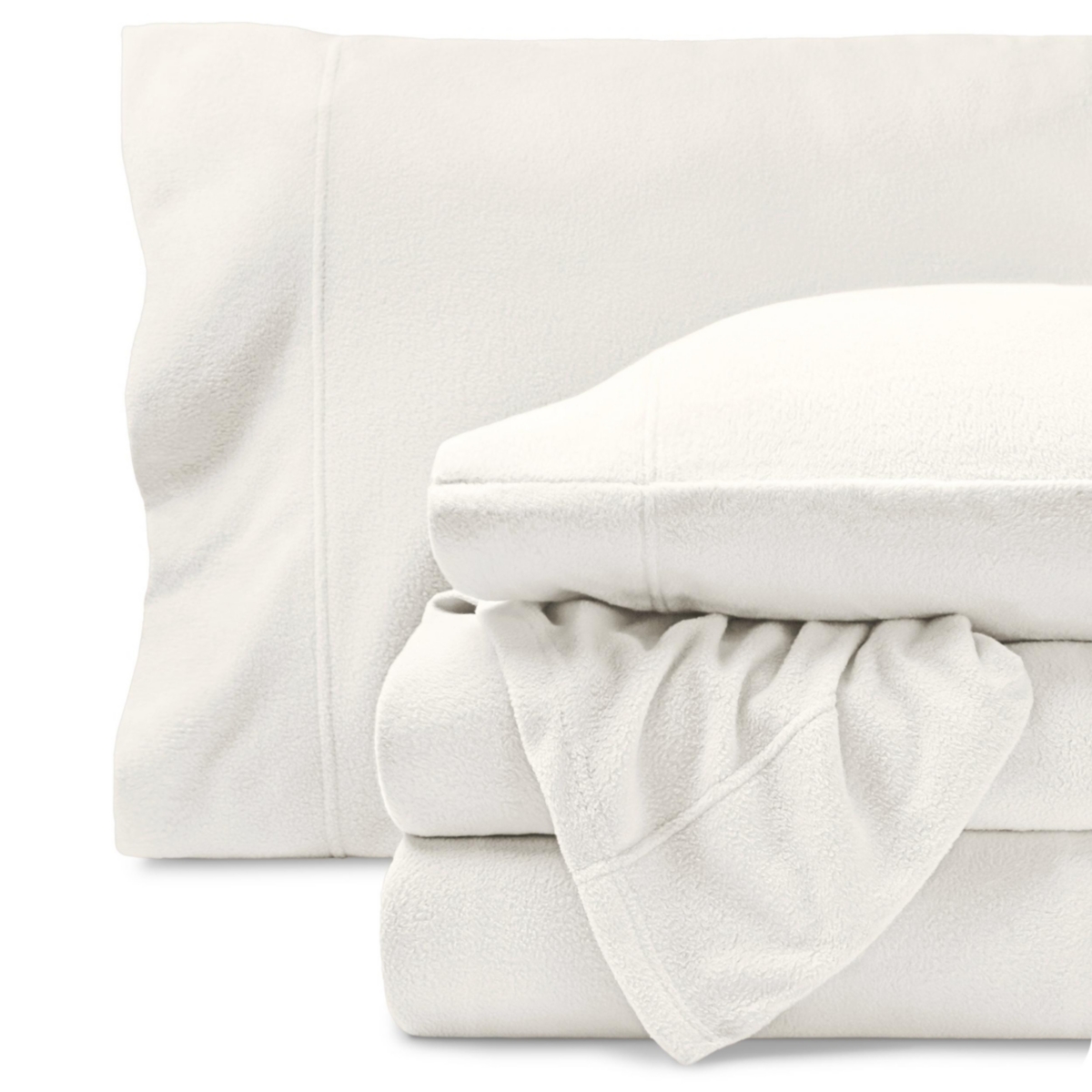Click here for Bare Home Polar Fleece Sheet Set  King - Cream prices