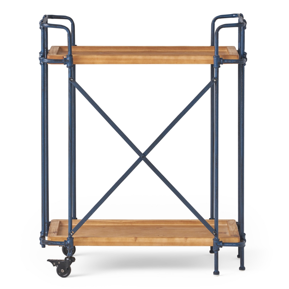 Click here for Streamdale Rustic Firwood Bar Cart with Iron Wheel... prices