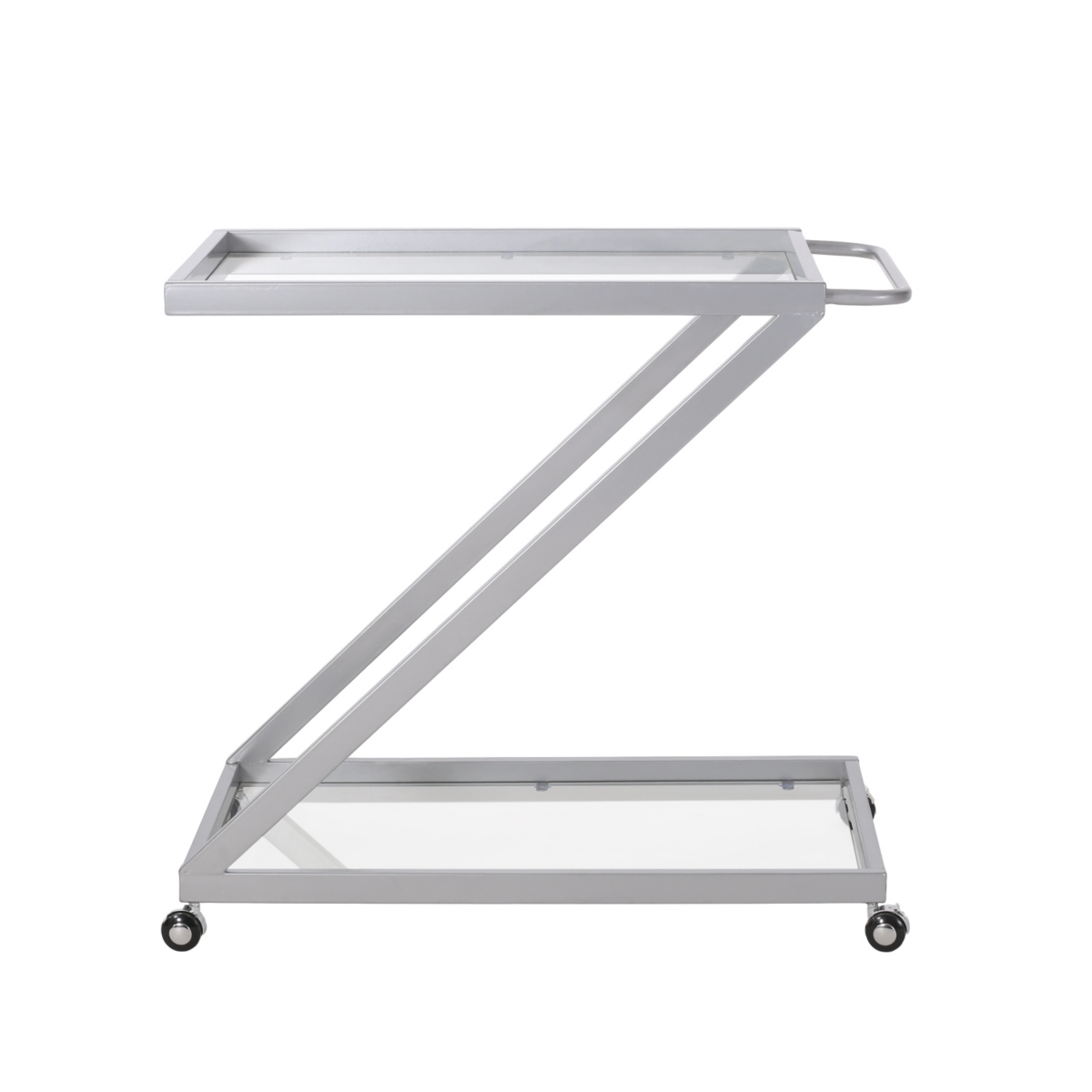 Click here for Simplie Fun Modern Z-Shaped Bar Cart with Tempered... prices