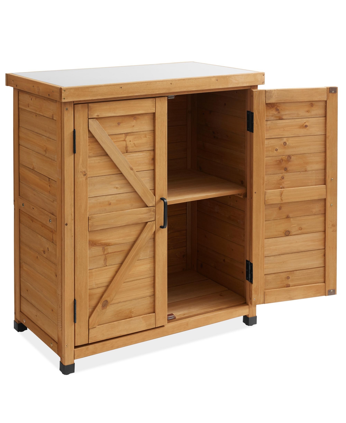 Click here for Outdoor Storage Cabinet and Potting Bench with Met... prices