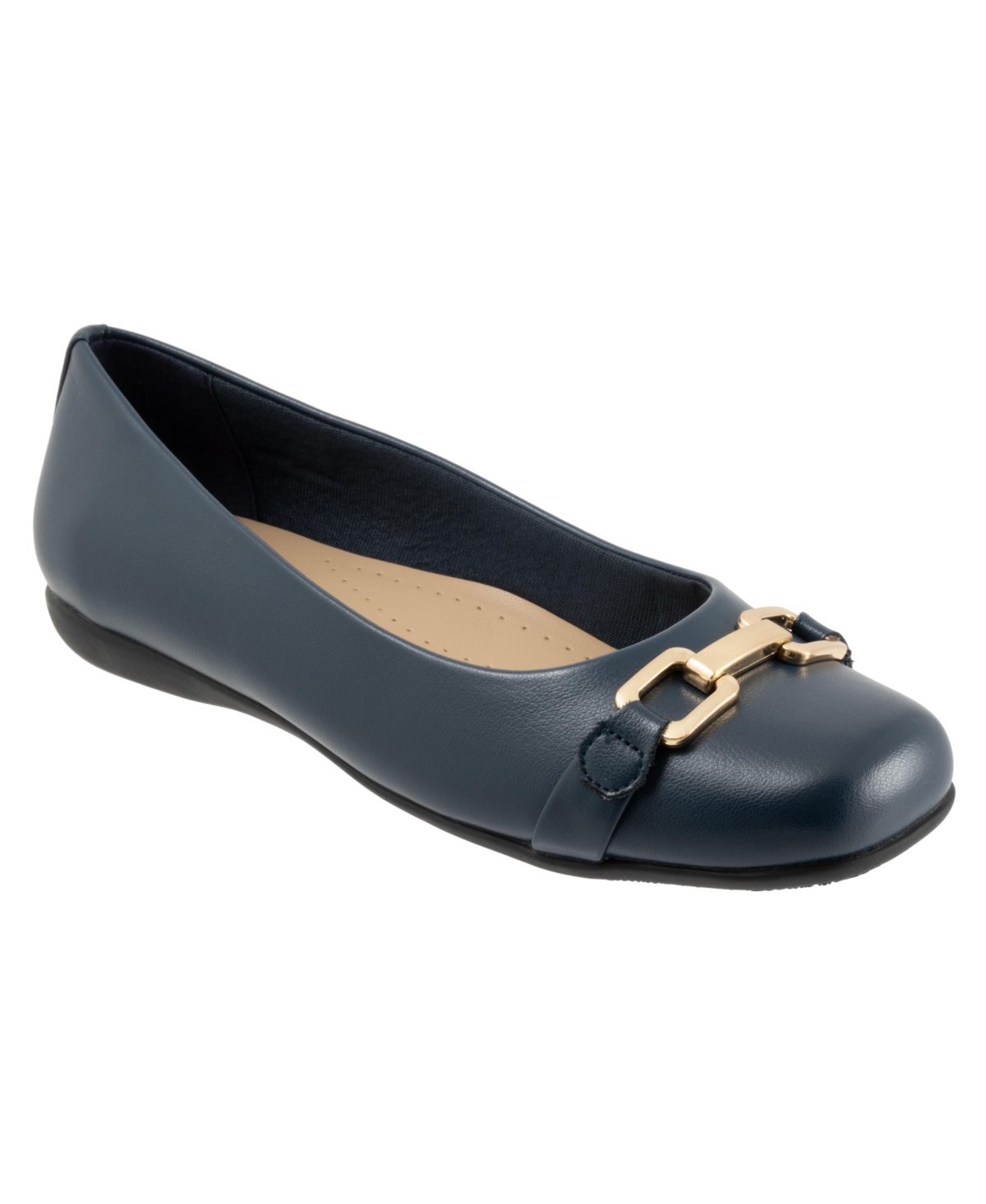 Click here for Trotters Sadie Flat - Navy prices