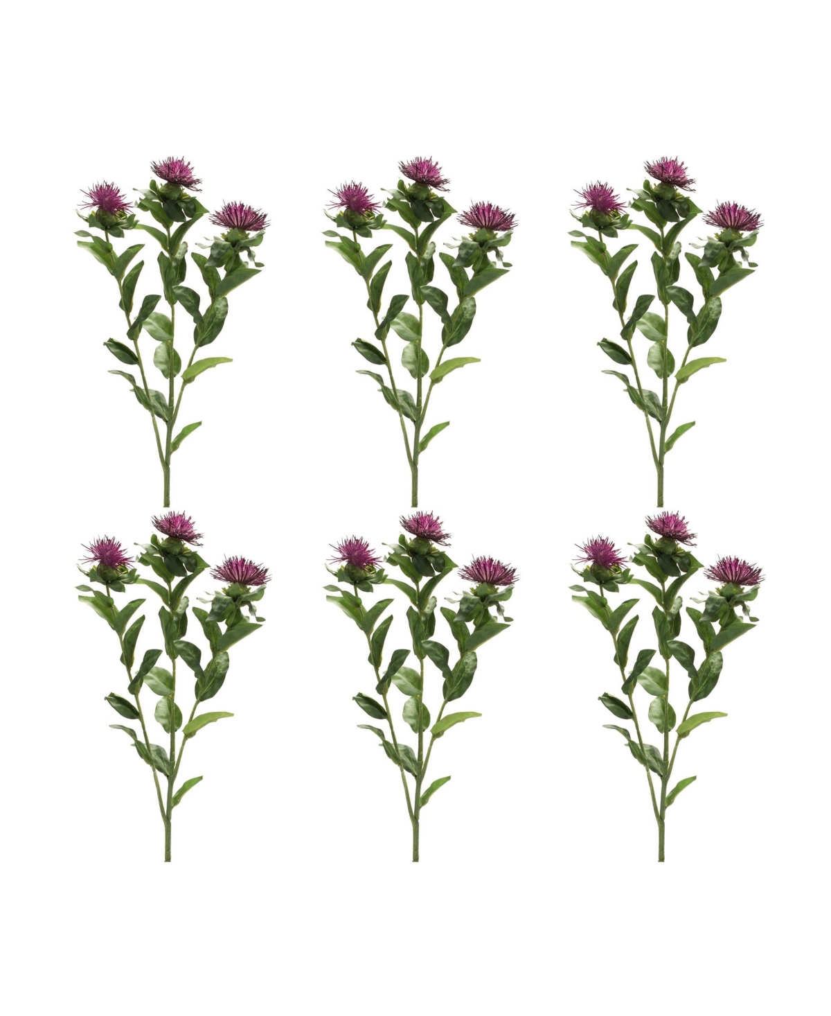 Click here for Thistle Floral Spray (Set of 6) - Purple prices