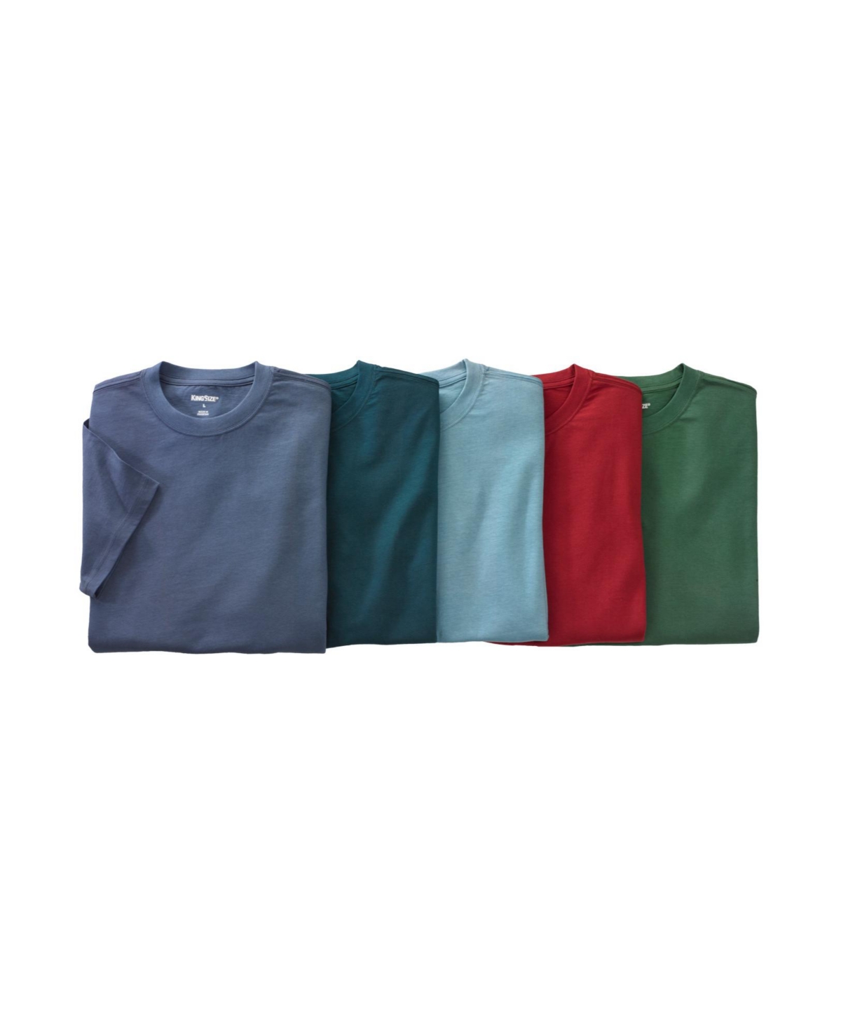 Click here for KingSize Big & Tall 5-Pack Cotton Crewneck Undersh... prices