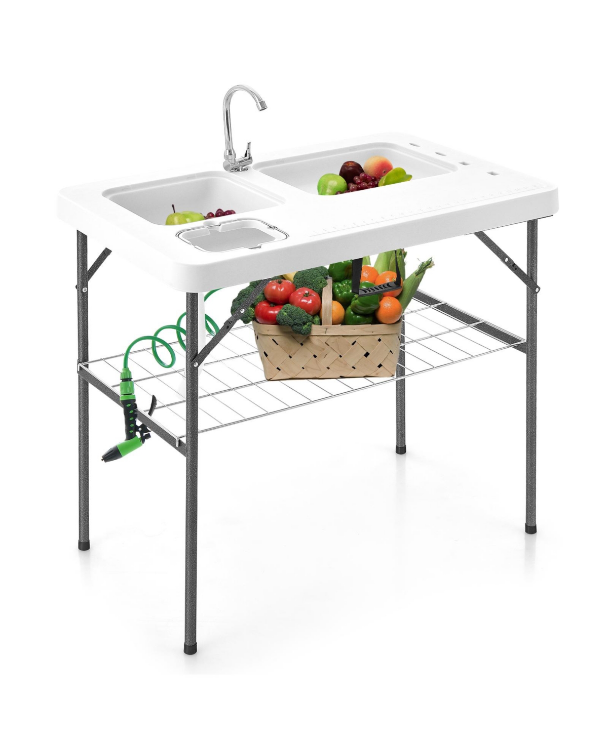 Click here for Slickblue 2-in-1 Folding Fish Cleaning Table-White... prices