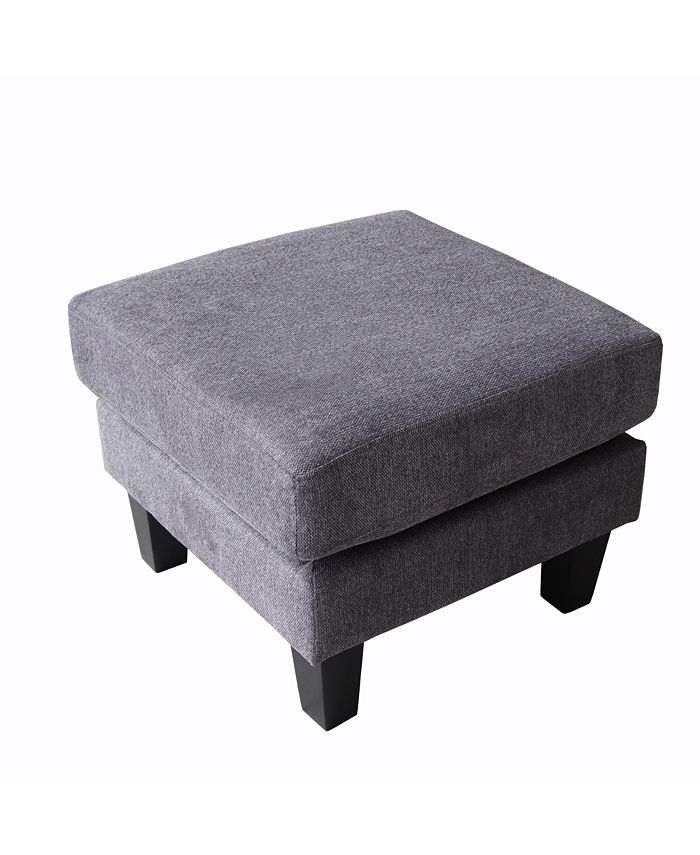 Simplie Fun Cozy Ottoman with Pocket Coil Cushion and Sturdy Legs - Macy's
