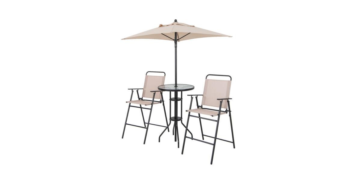Click here for Slickblue 4 Pieces Outdoor Bar Set with Umbrella-B... prices