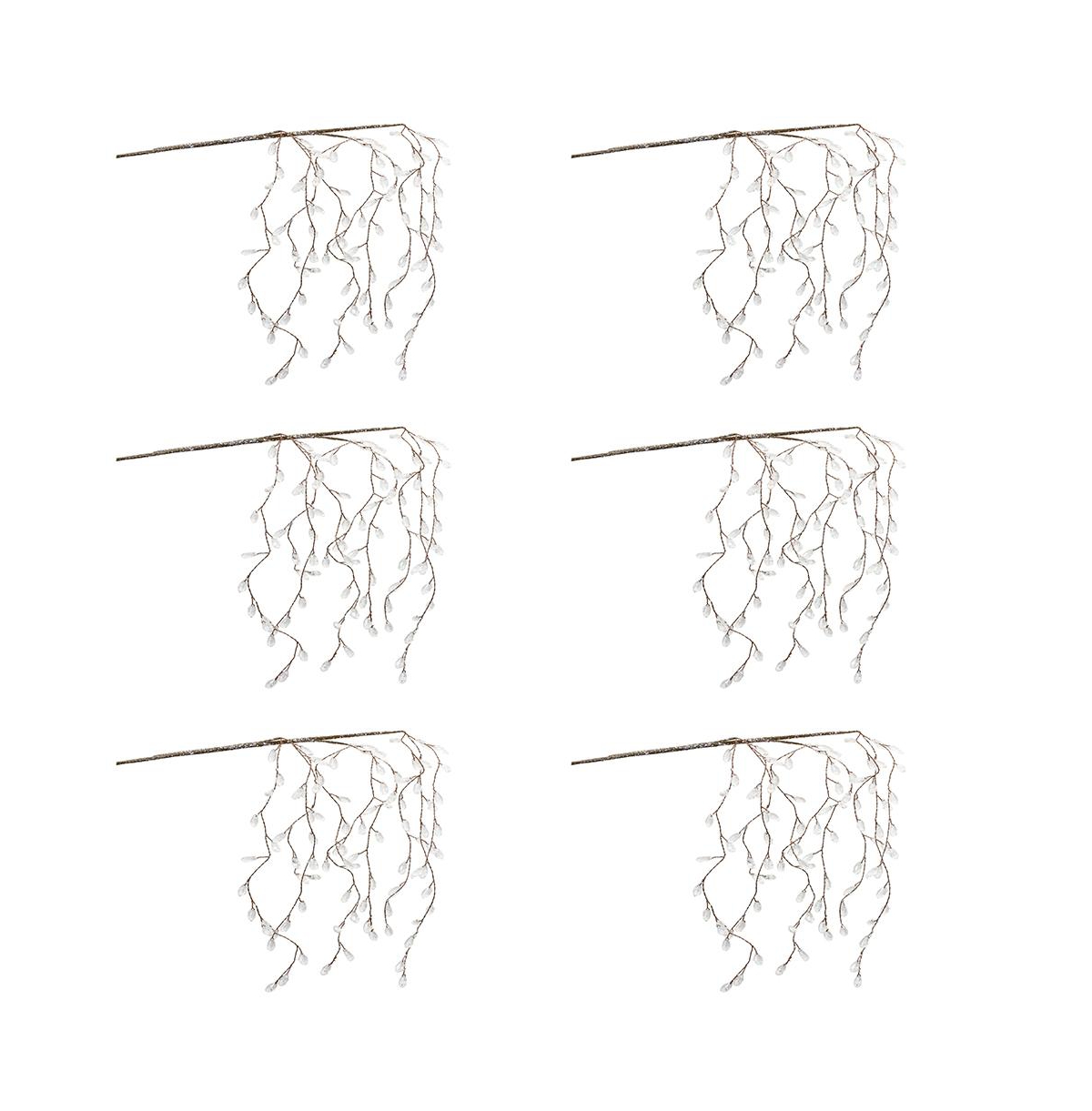 Click here for Slickblue Icy Hanging Branch (Set of 6) 22.75h Acr... prices