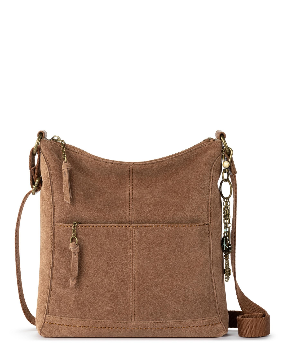 Click here for The Sak Womens Lucia Leather Crossbody Bag - Tobac... prices
