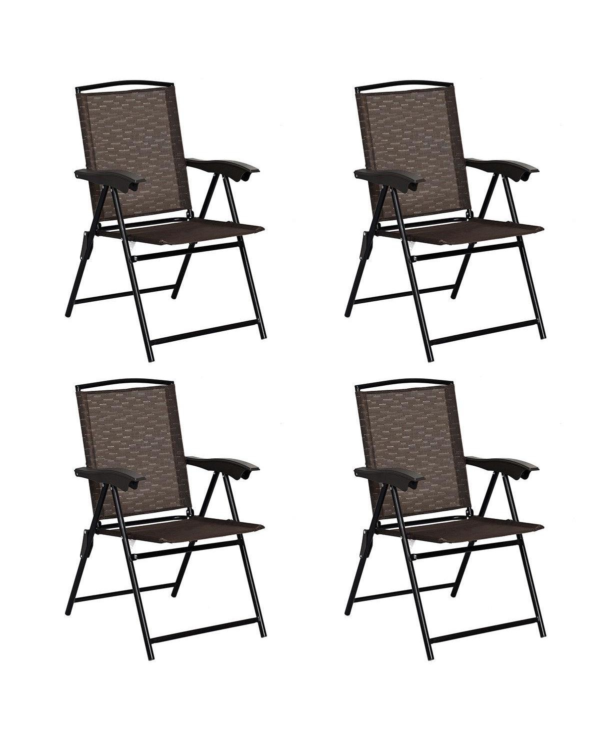 Click here for Slickblue 4 Pieces Folding Dining Chairs with Stee... prices