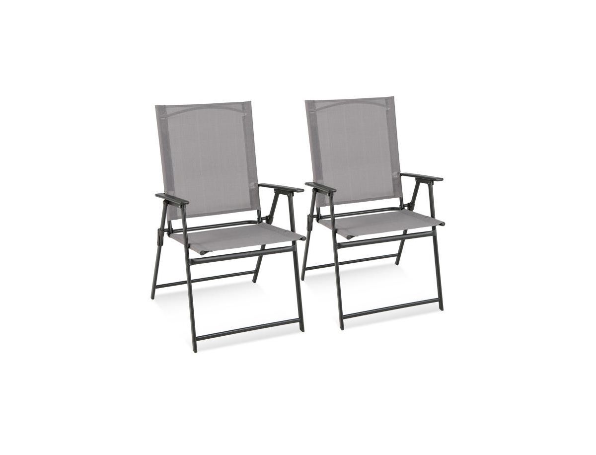 Click here for Slickblue 2 Pieces Patio Folding Chairs with Armre... prices