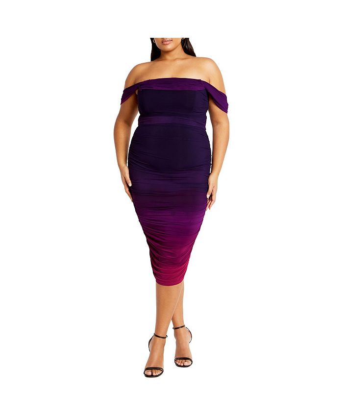 City Chic Plus Size Alyssa Print Maxi Dress Macys