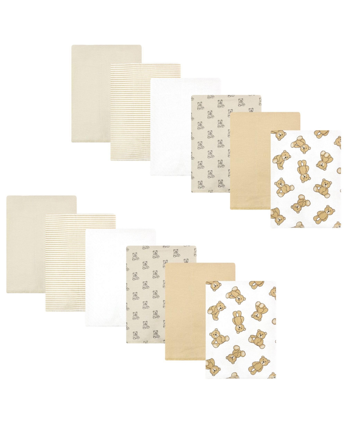 Click here for Hudson Baby Unisex 12-Count Flannel Burp Cloths (C... prices