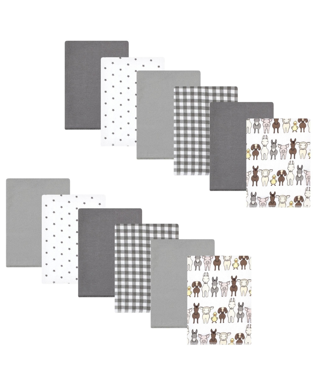 Click here for Hudson Baby Unisex 12-Count Flannel Burp Cloths (C... prices