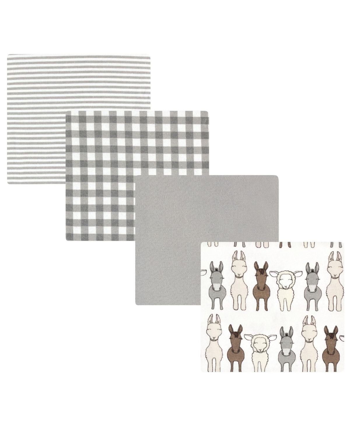 Click here for Hudson Baby Unisex Four-Pack Flannel Infant Receiv... prices