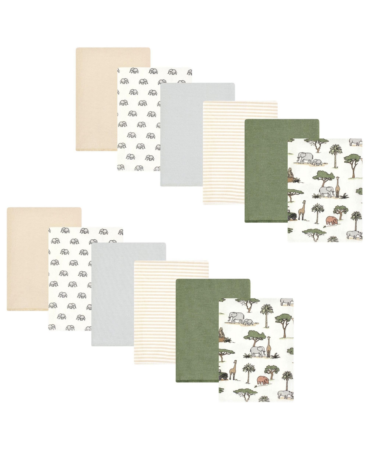 Click here for Hudson Baby Unisex 12-Count Flannel Burp Cloths (C... prices