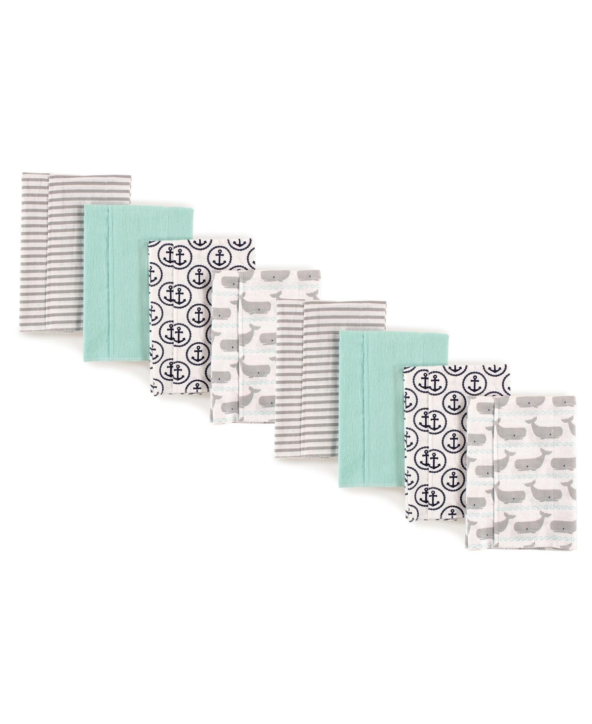 Click here for Hudson Baby Cotton Flannel Burp Cloths - Gray whal... prices