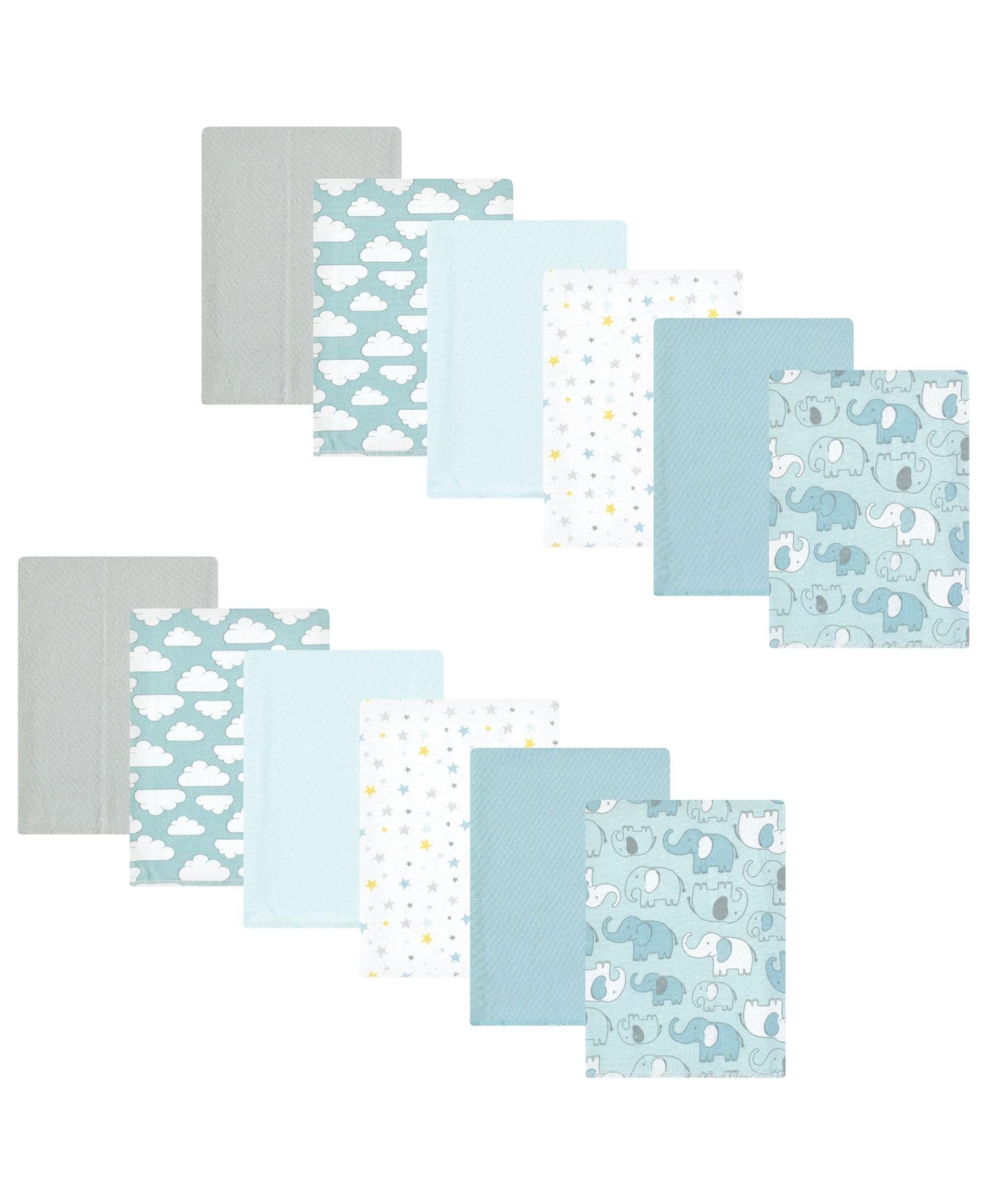 Click here for Hudson Baby Boys 12 Pack Cotton-Poly Flannel Burp... prices