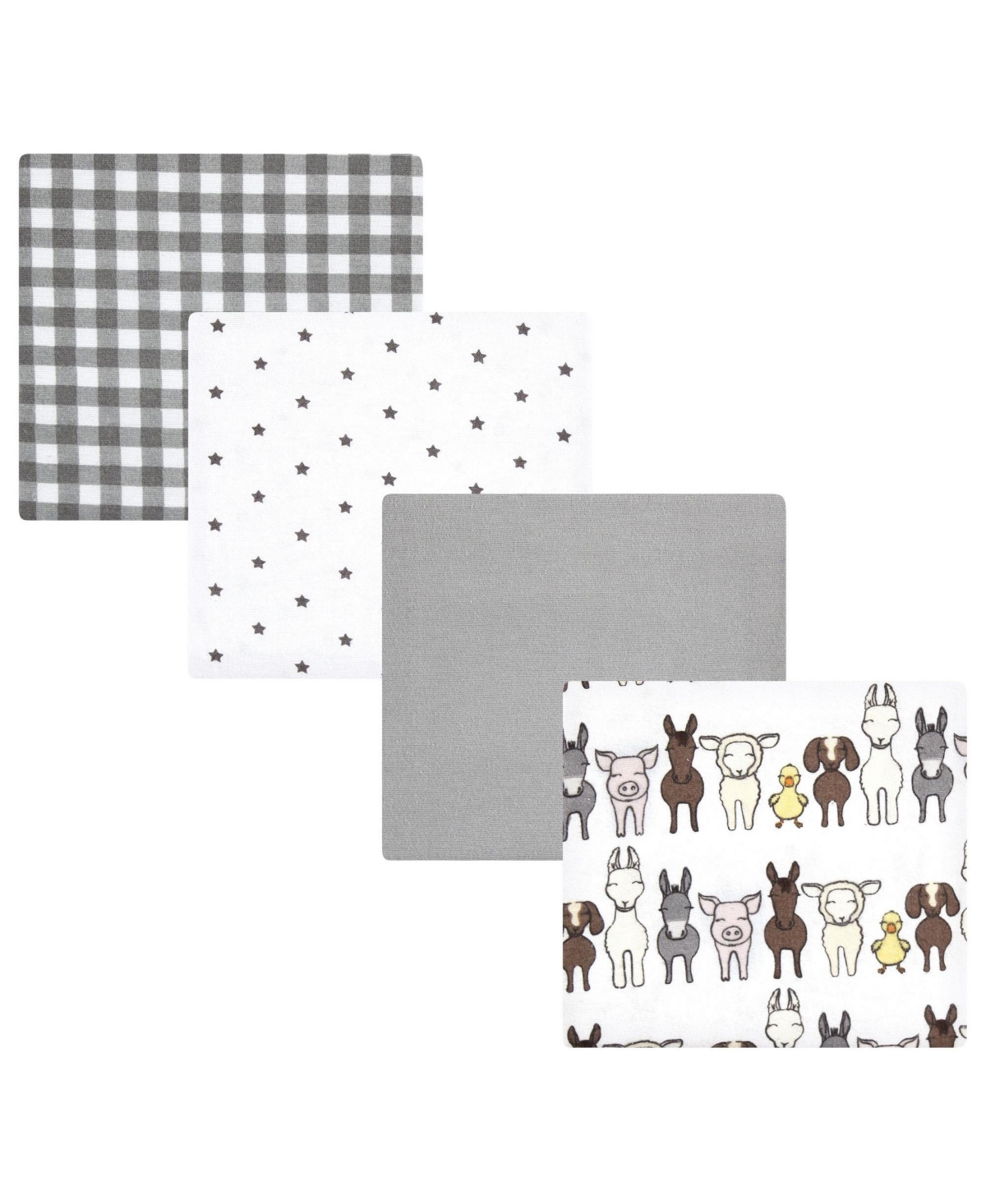 Click here for Hudson Baby Unisex Four-Pack Flannel Infant Receiv... prices