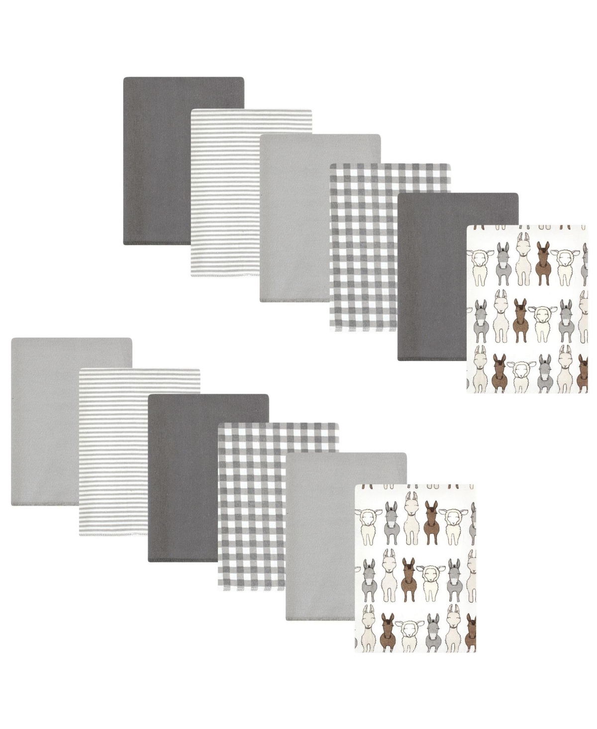 Click here for Hudson Baby Unisex 12-Count Flannel Burp Cloths (C... prices