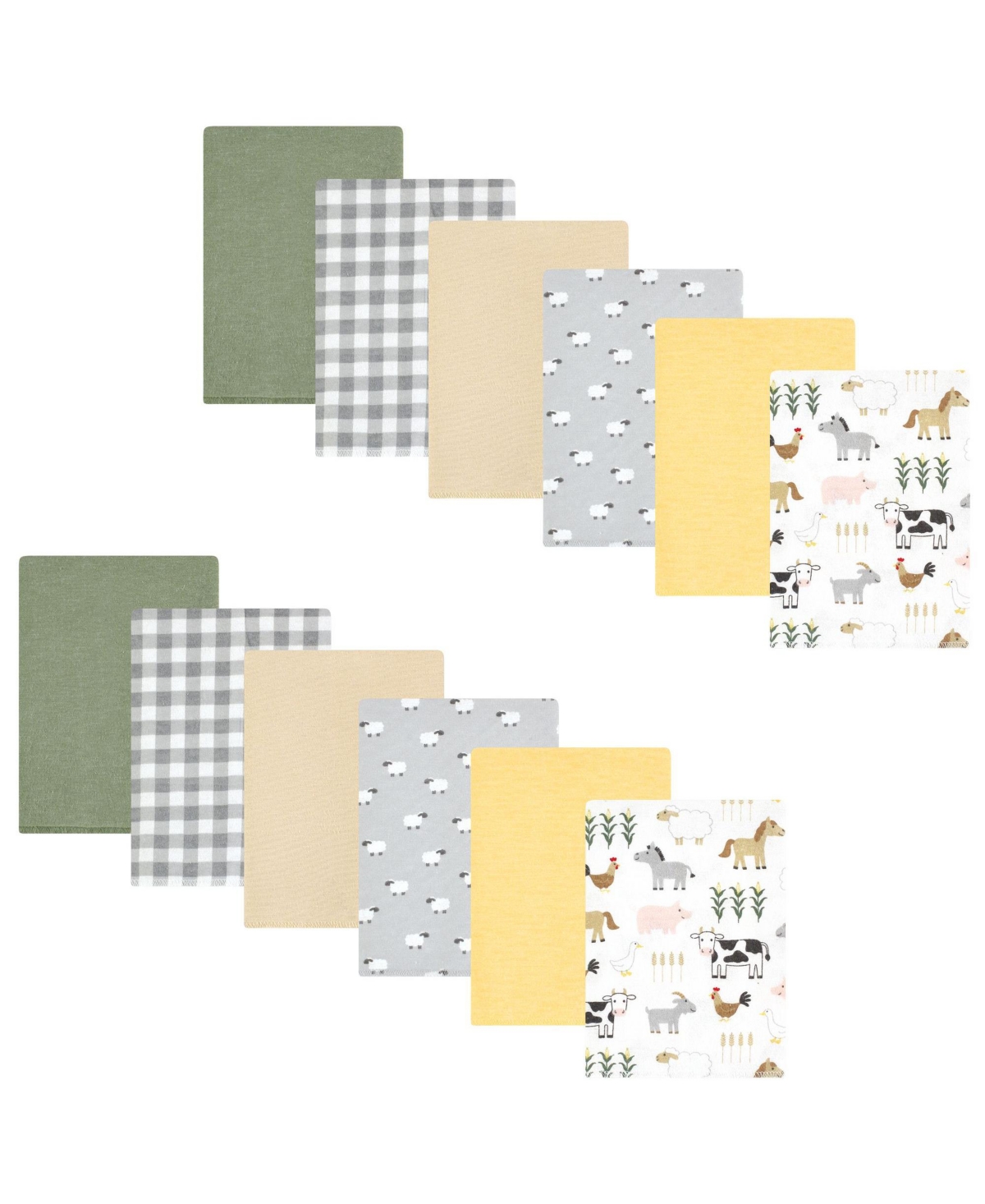 Click here for Hudson Baby Unisex 12-Count Flannel Burp Cloths (C... prices