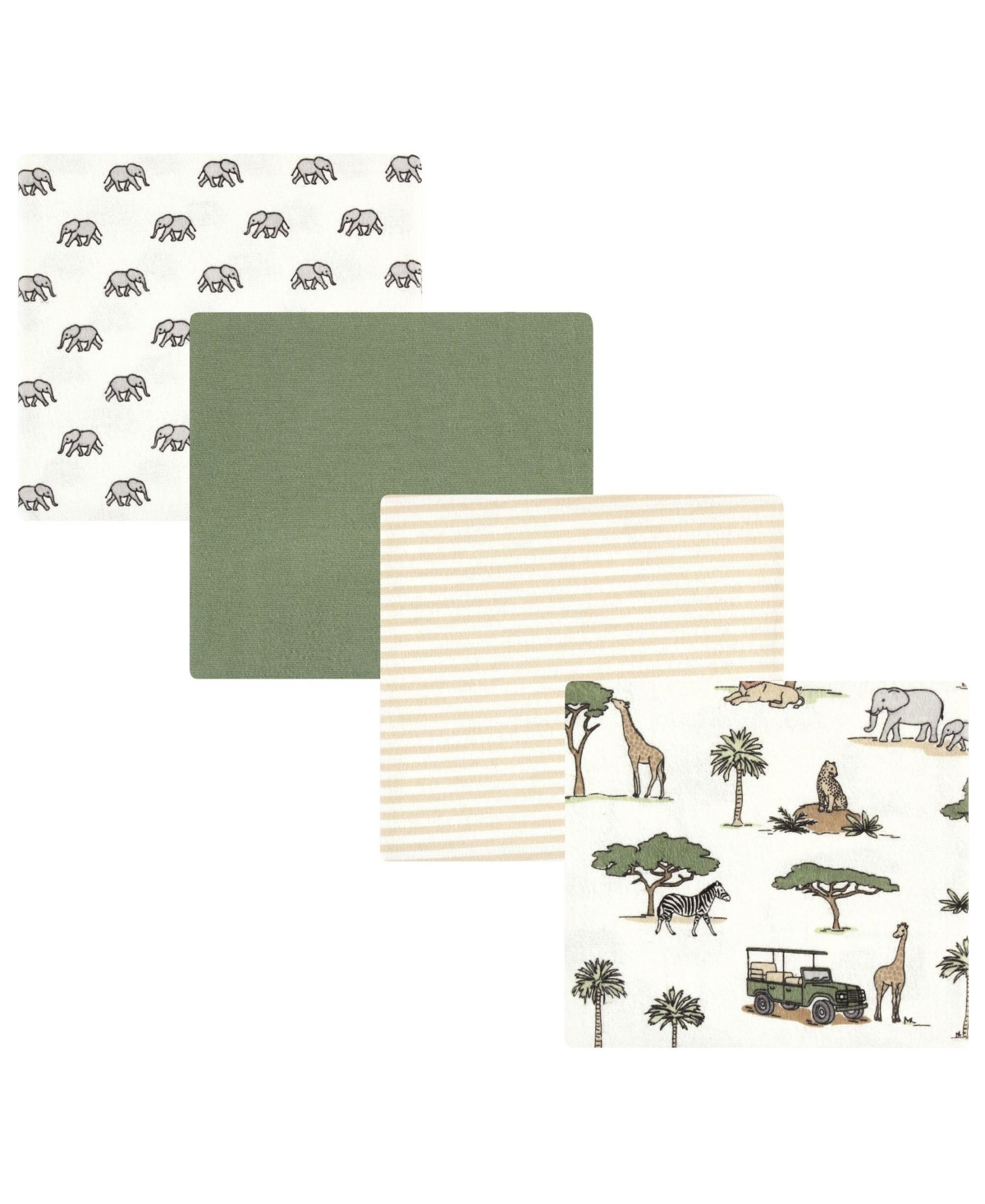 Click here for Hudson Baby Unisex Four-Pack Flannel Infant Receiv... prices