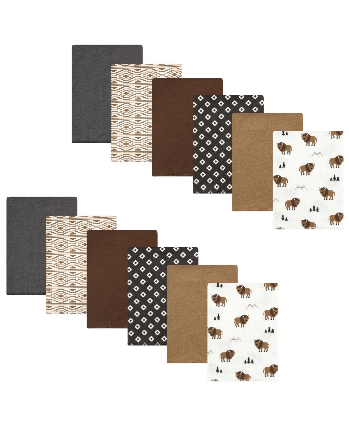 Click here for Hudson Baby Unisex 12-Count Flannel Burp Cloths (C... prices