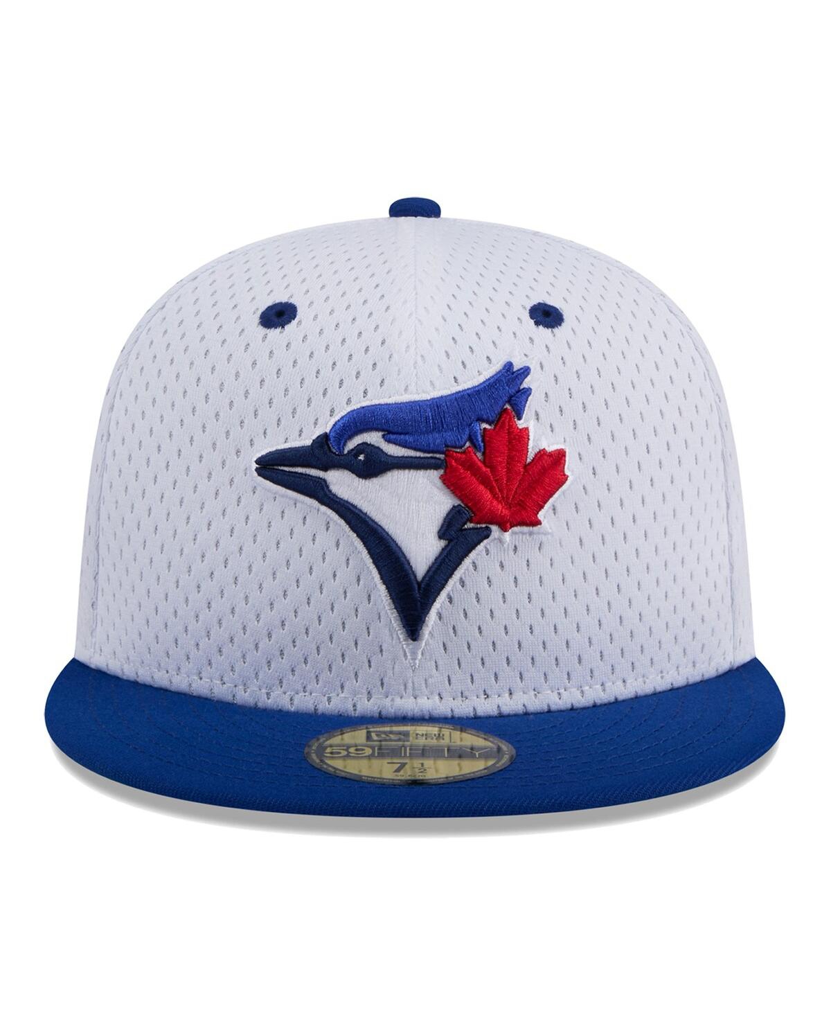 New Era Men's White Toronto Blue Jays Throwback Mesh 59fifty Fitted Hat ...