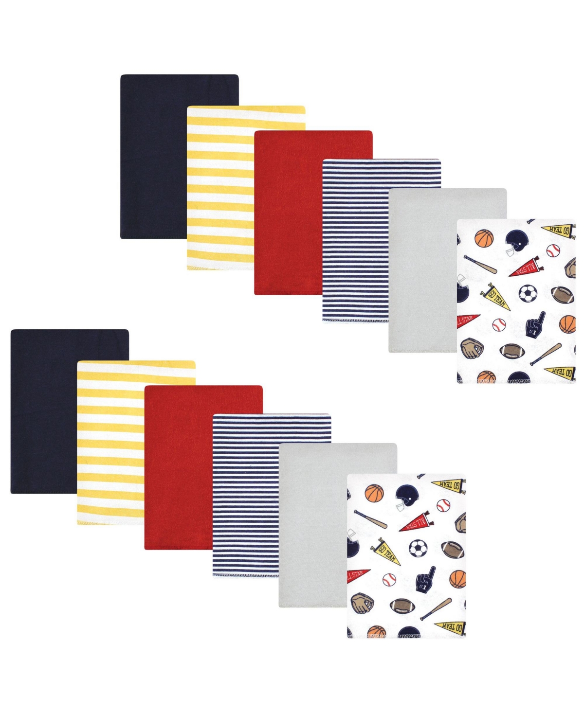 Click here for Hudson Baby Boys 12 Pack Cotton-Poly Flannel Burp... prices