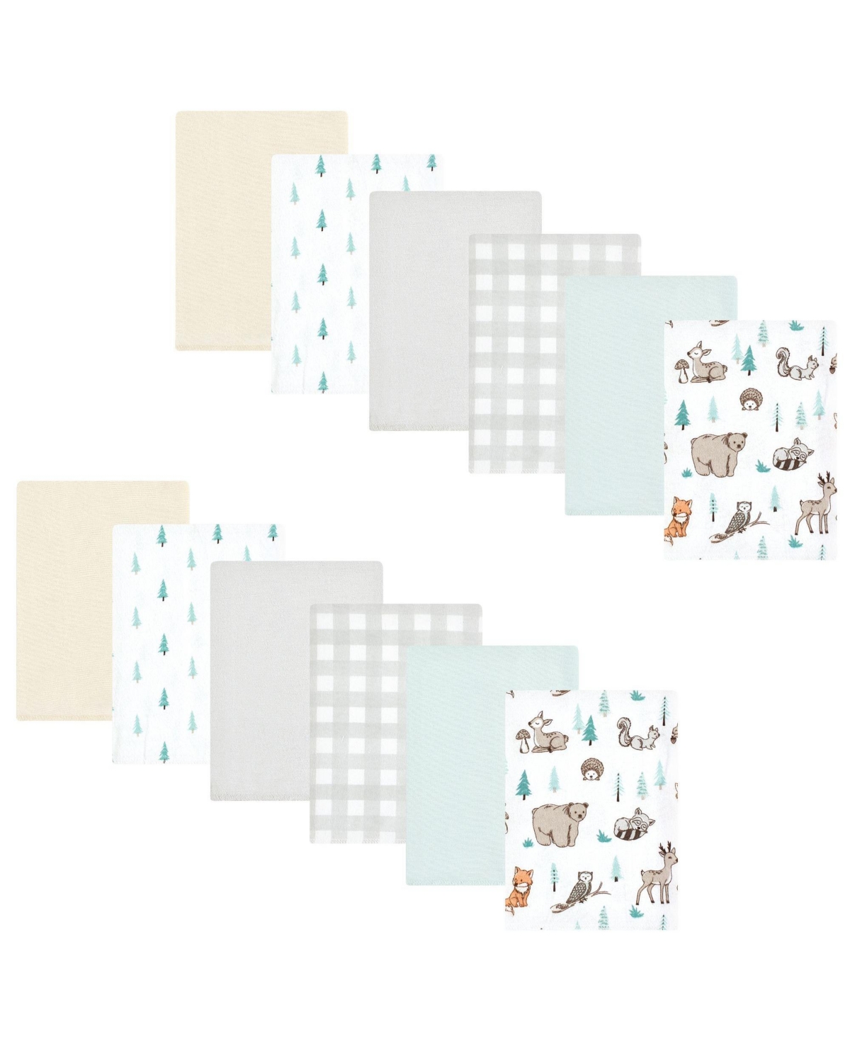 Click here for Hudson Baby Unisex 12-Count Flannel Burp Cloths (C... prices