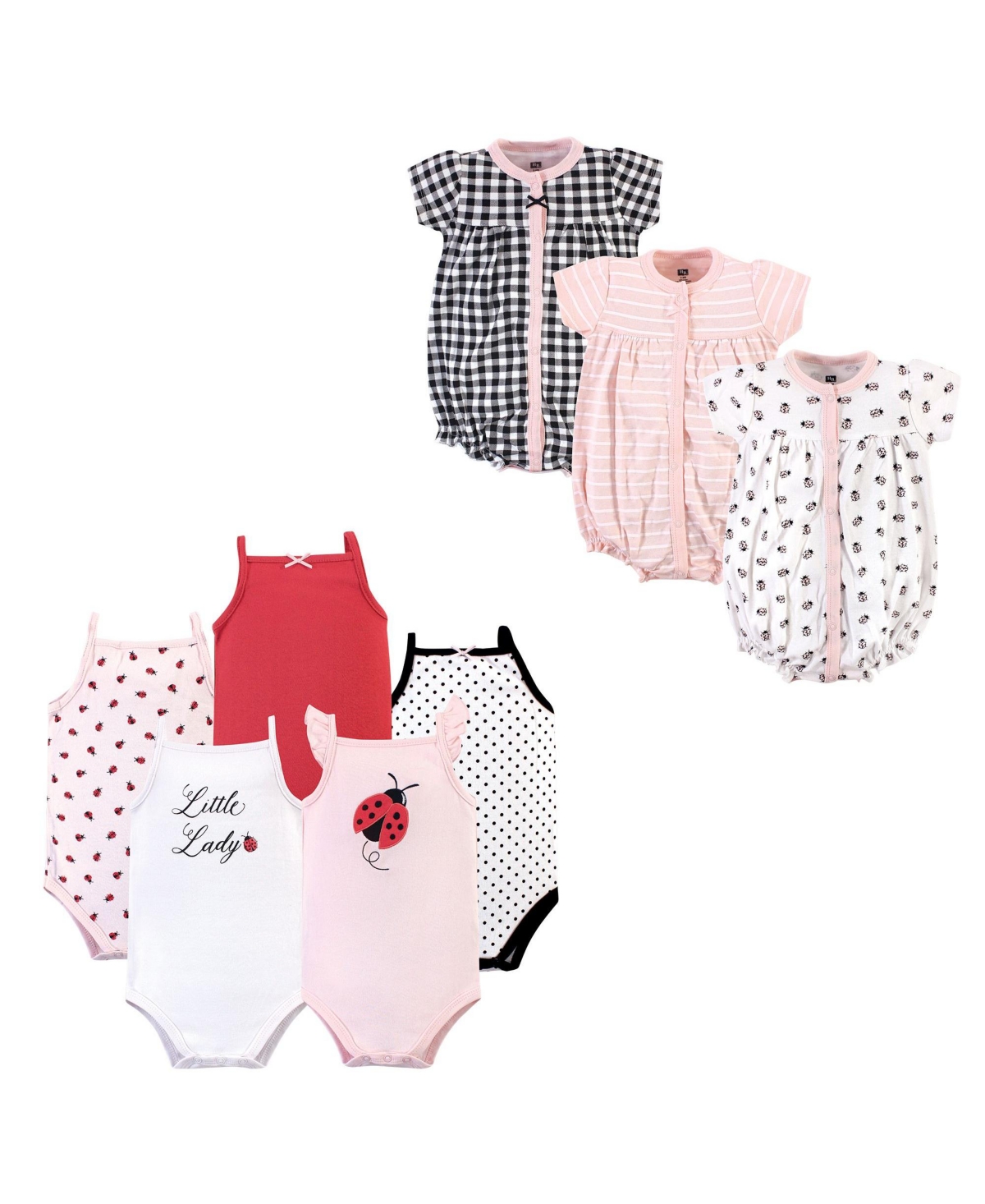 Click here for Hudson Baby Baby Girls Hudson Cotton Bodysuits and... prices