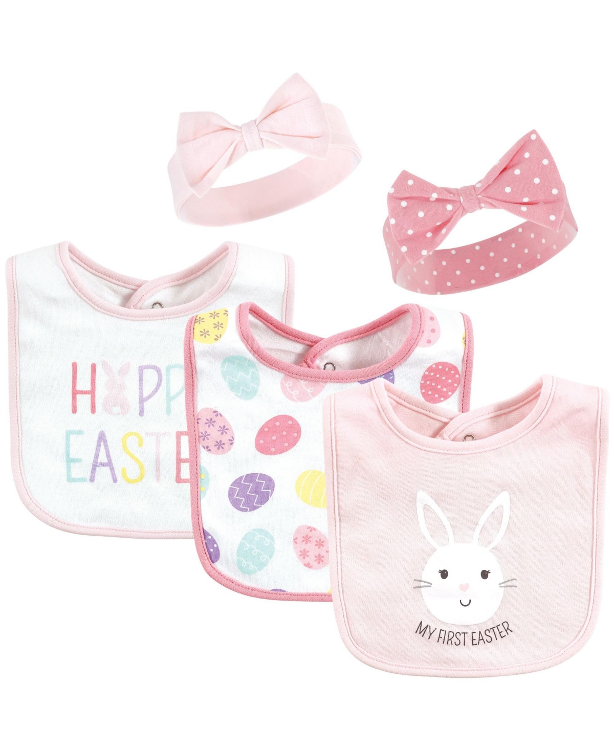 Click here for Hudson Baby Baby Girls 5Pk Bibs and Headbands Set... prices