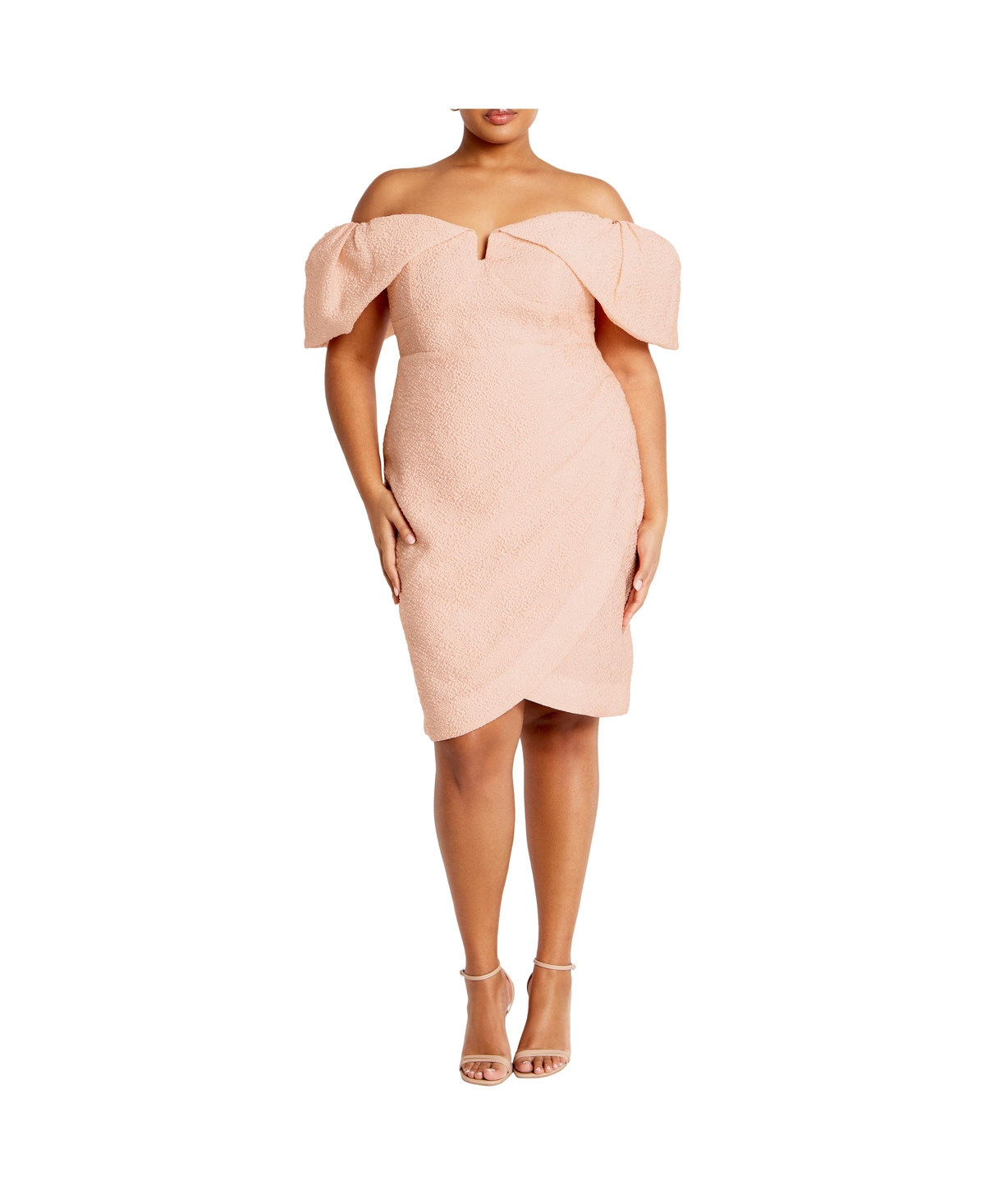 Click here for City Chic Plus Size Jez Dress - Dusty pink prices