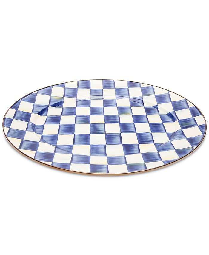 Mackenzie-Childs Royal Check Medium Oval Platter - Macy's
