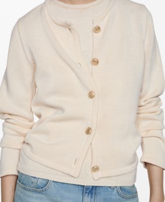 Mango Women's Jewel Button Detail Knitted Cardigan - Macy's