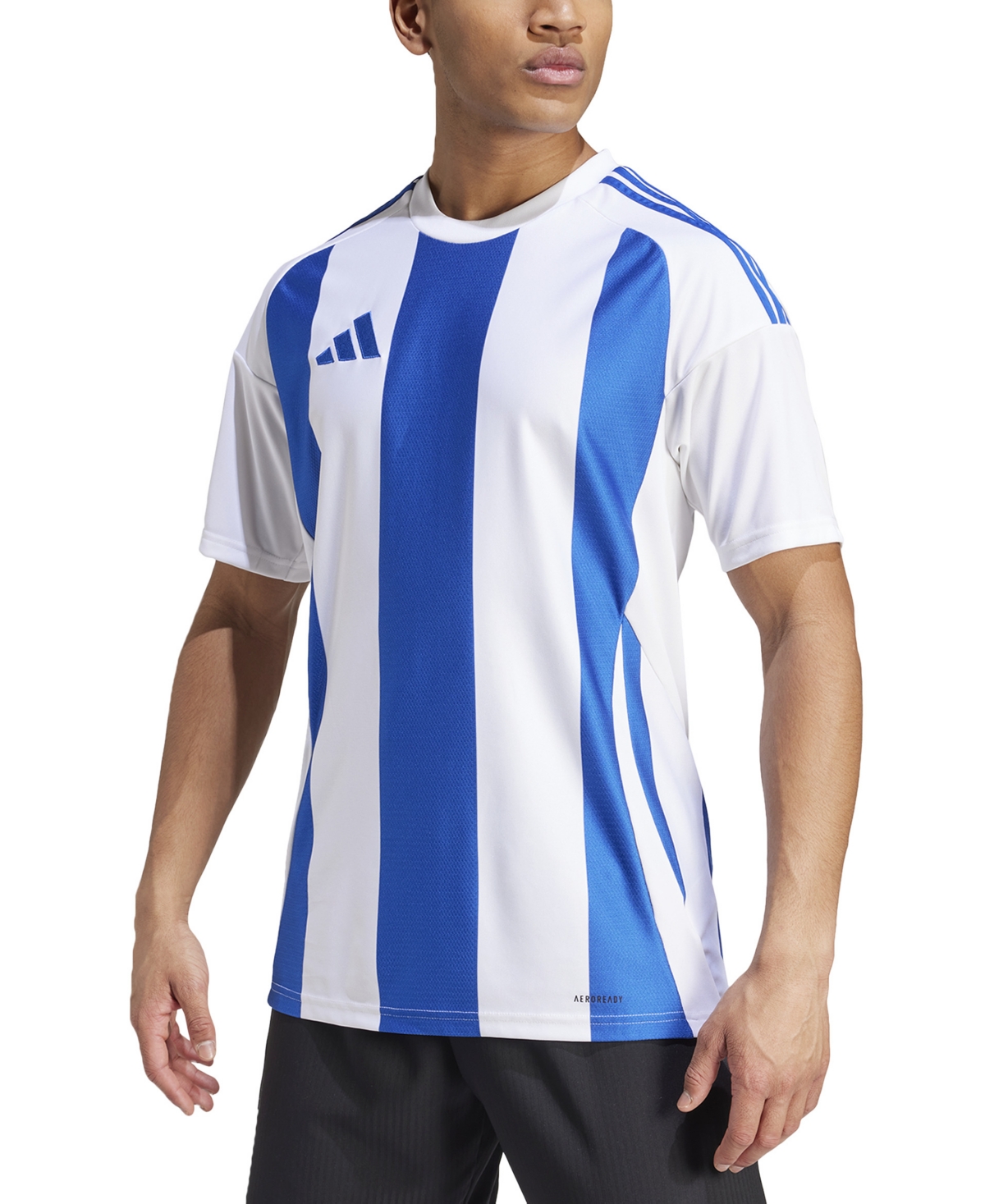 Click here for adidas Mens Stripe Logo Jersey T-Shirt - White / R... prices