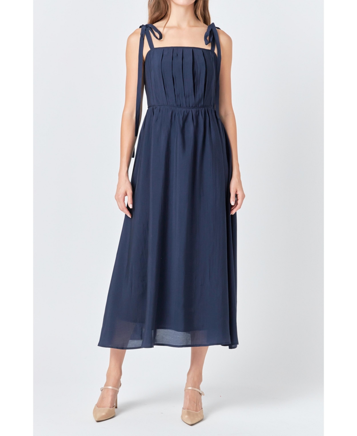 Click here for endless rose Womens Pleated Midi Dress - Navy prices