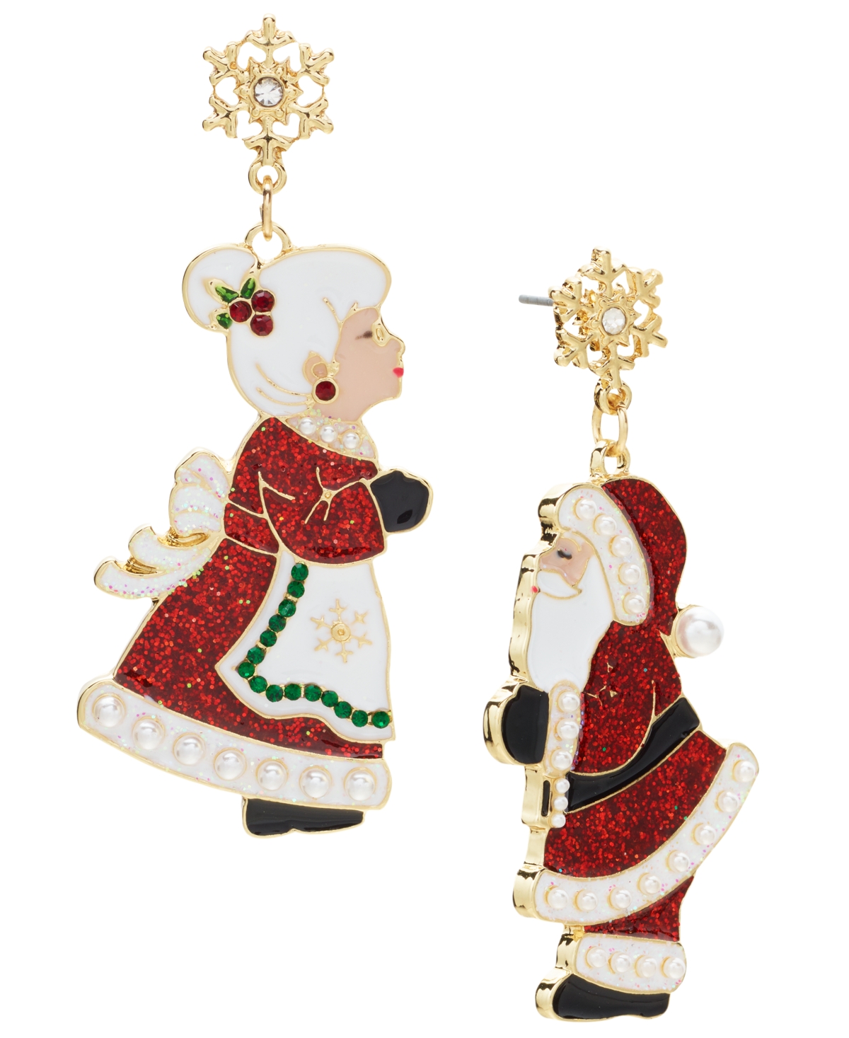 Click here for Holiday Lane Gold-Tone Pave & Imitation Pearl Kiss... prices