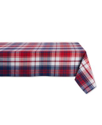 Design Imports Americana Plaid Tablecloth, 60"x84 " - Macy's