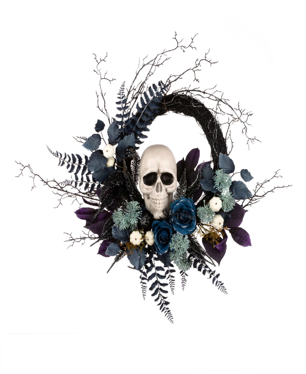 Click here for National Tree Company Halloween Skull Half Wreath... prices